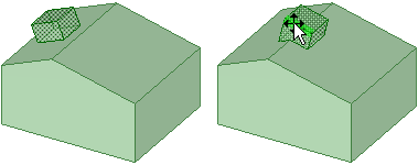 Moving protrusions and depressions