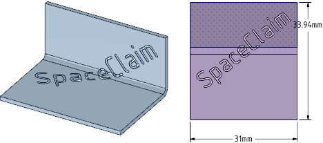 Adding engraved or cut-out text in sheet metal